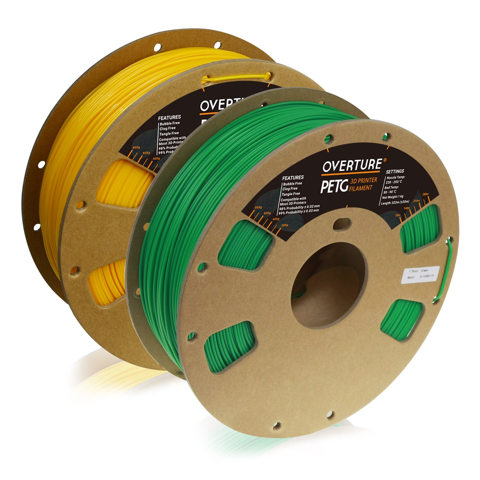 BASIC PETG 1.75MM 2-PACK – OVERTURE 3D CA